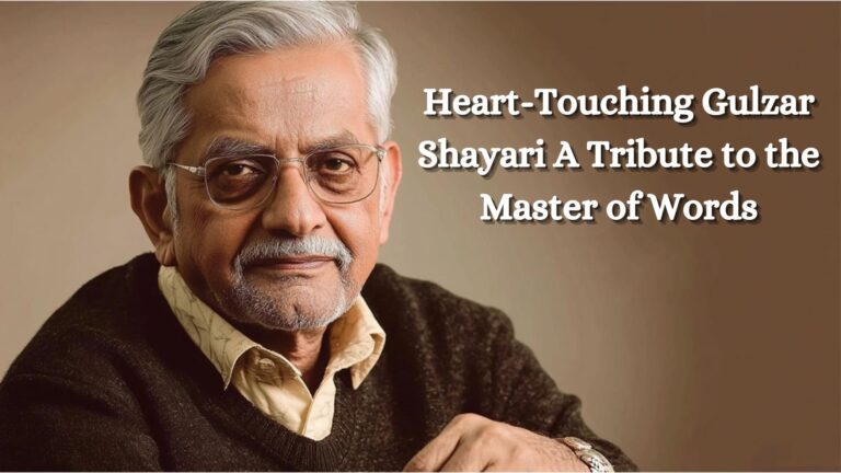 Heart Touching Gulzar Shayari: A Tribute to the Master of Words